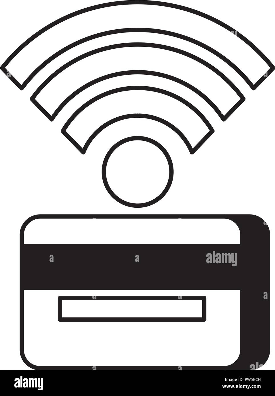 bank card credit signal nfc payment vector illustration Stock Vector ...