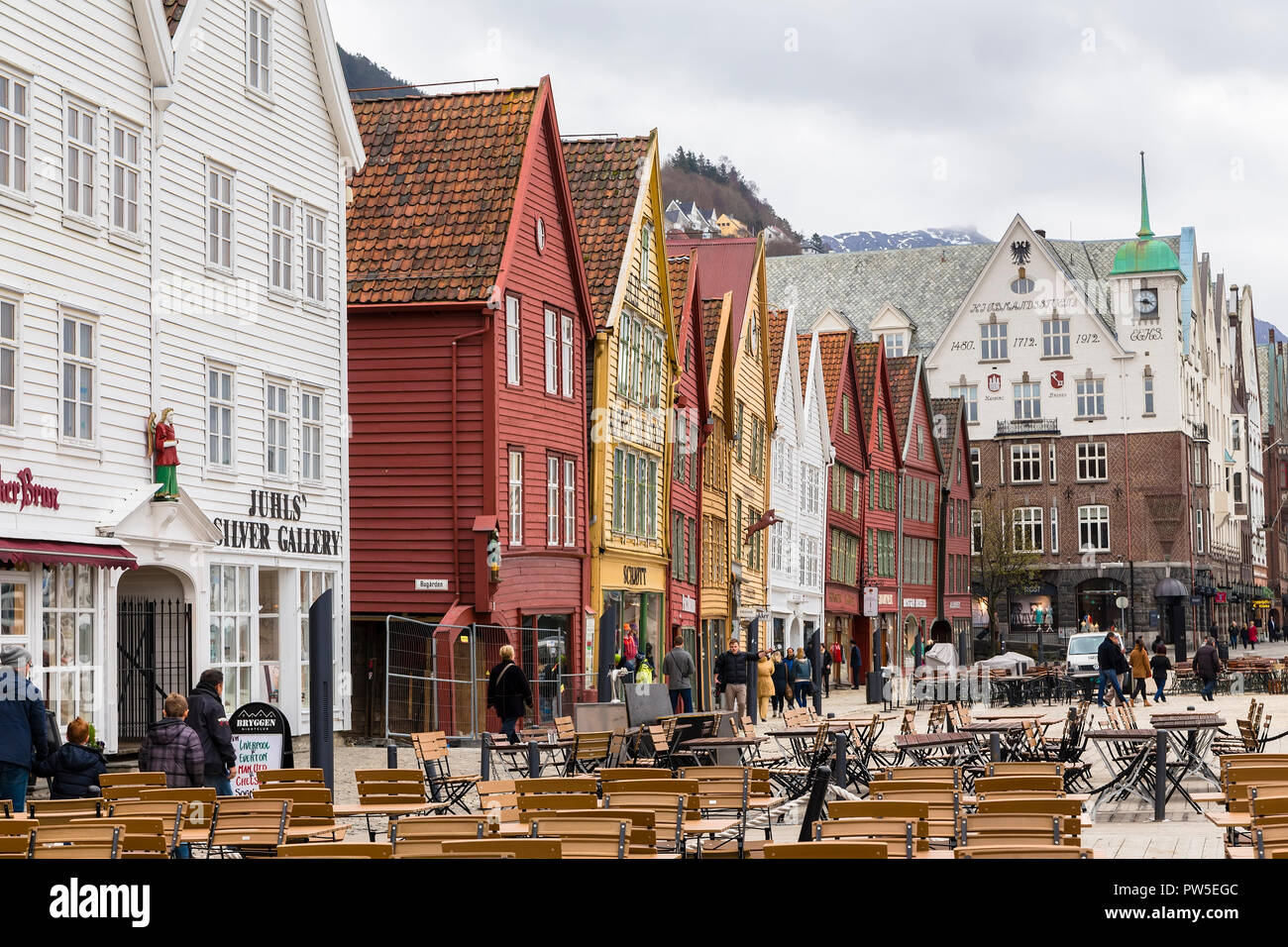 Bergen bryggen wooden houses hi-res stock photography and images - Alamy
