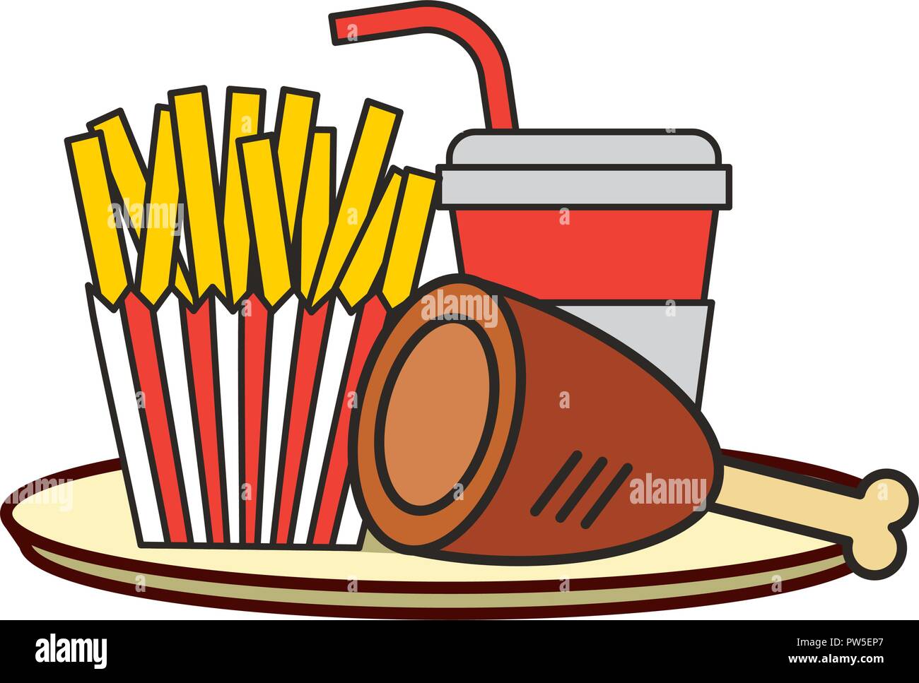 Menu chicken nugget icon Stock Vector Images - Alamy