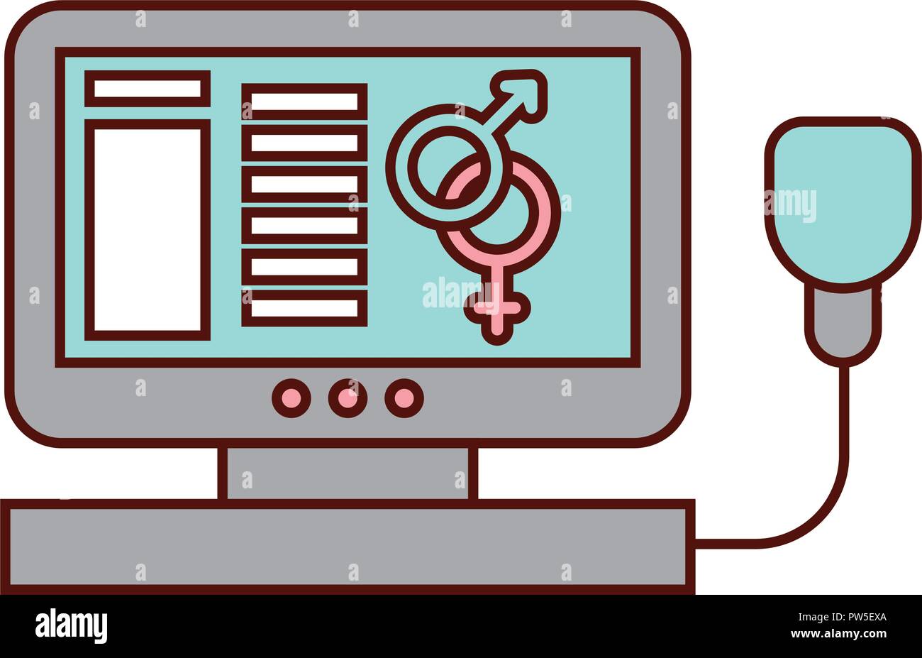 Black female gender symbol line Stock Vector Images - Alamy