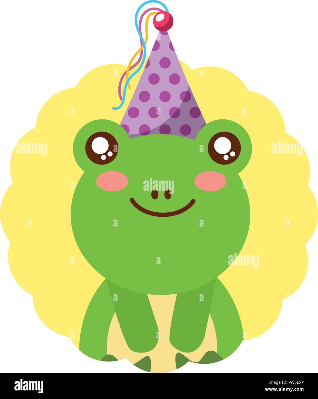 cute frog birthday party hat Stock Vector Image & Art - Alamy