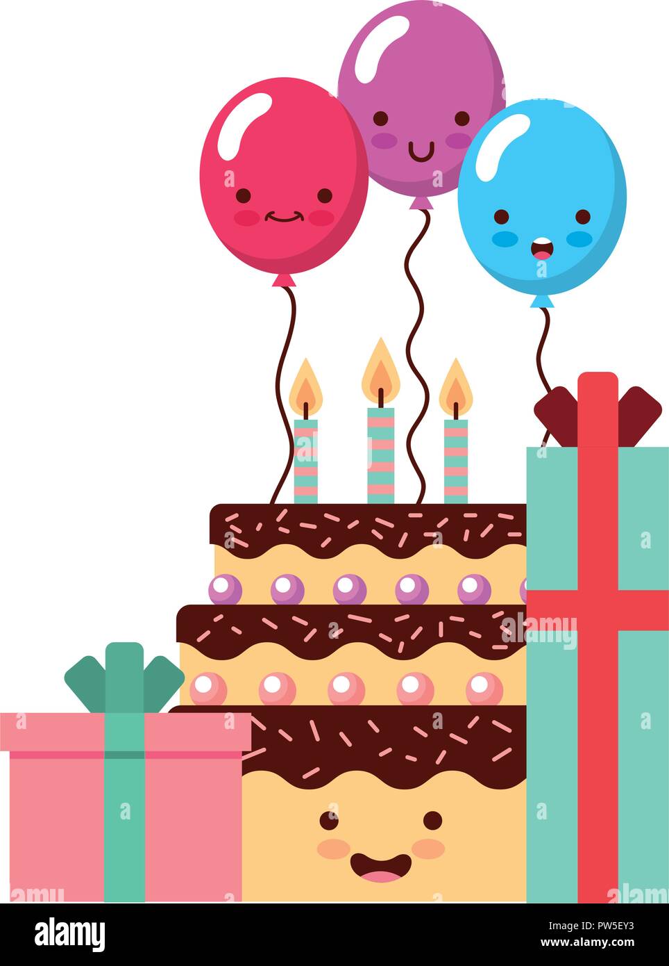 Clipart Birthday Cakes Bloons And Gifts