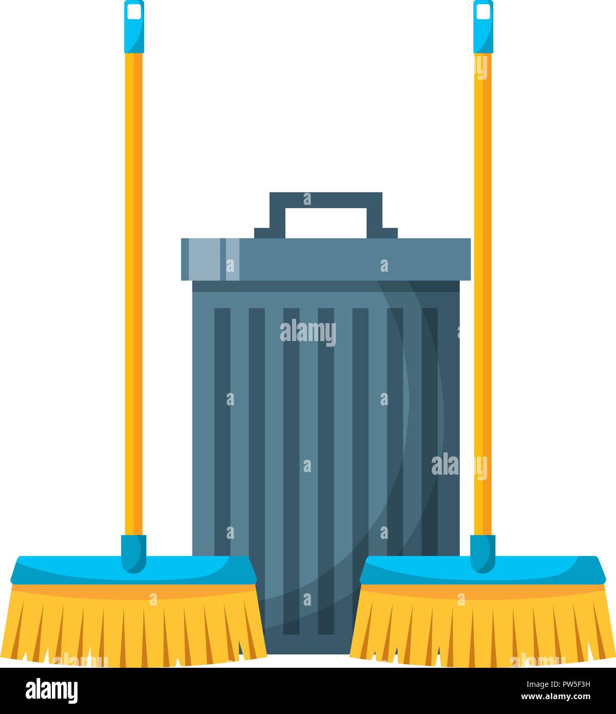 Manual street cleaning Stock Vector Images - Alamy