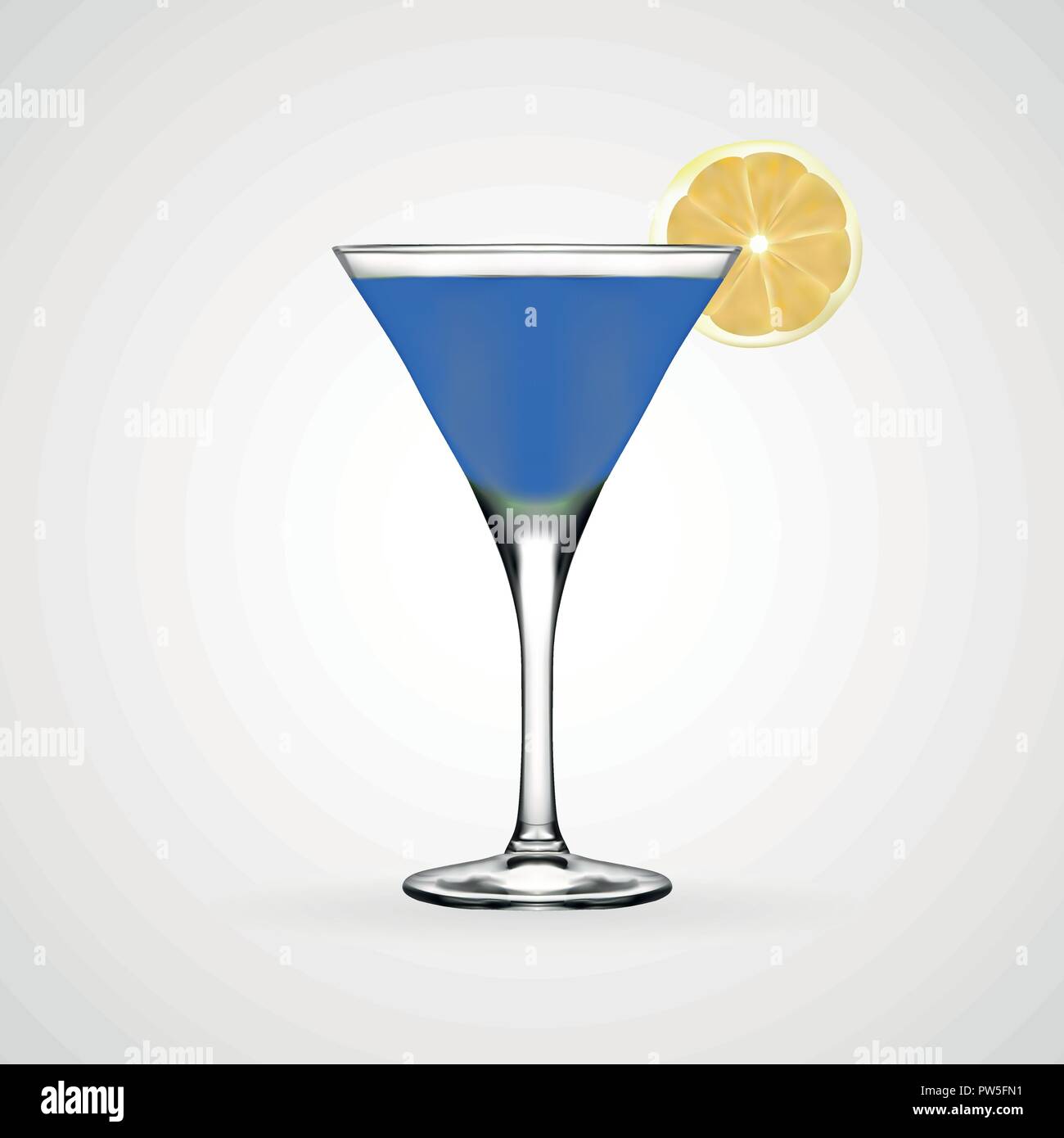 Blue cocktail glass, vector, illustration, eps file Stock Vector Image ...