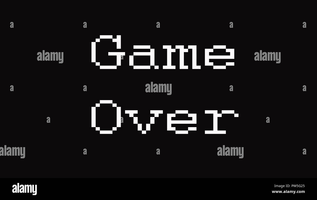 Game Over Classic Arcade Game Over In Text Titles Stock Photo Alamy