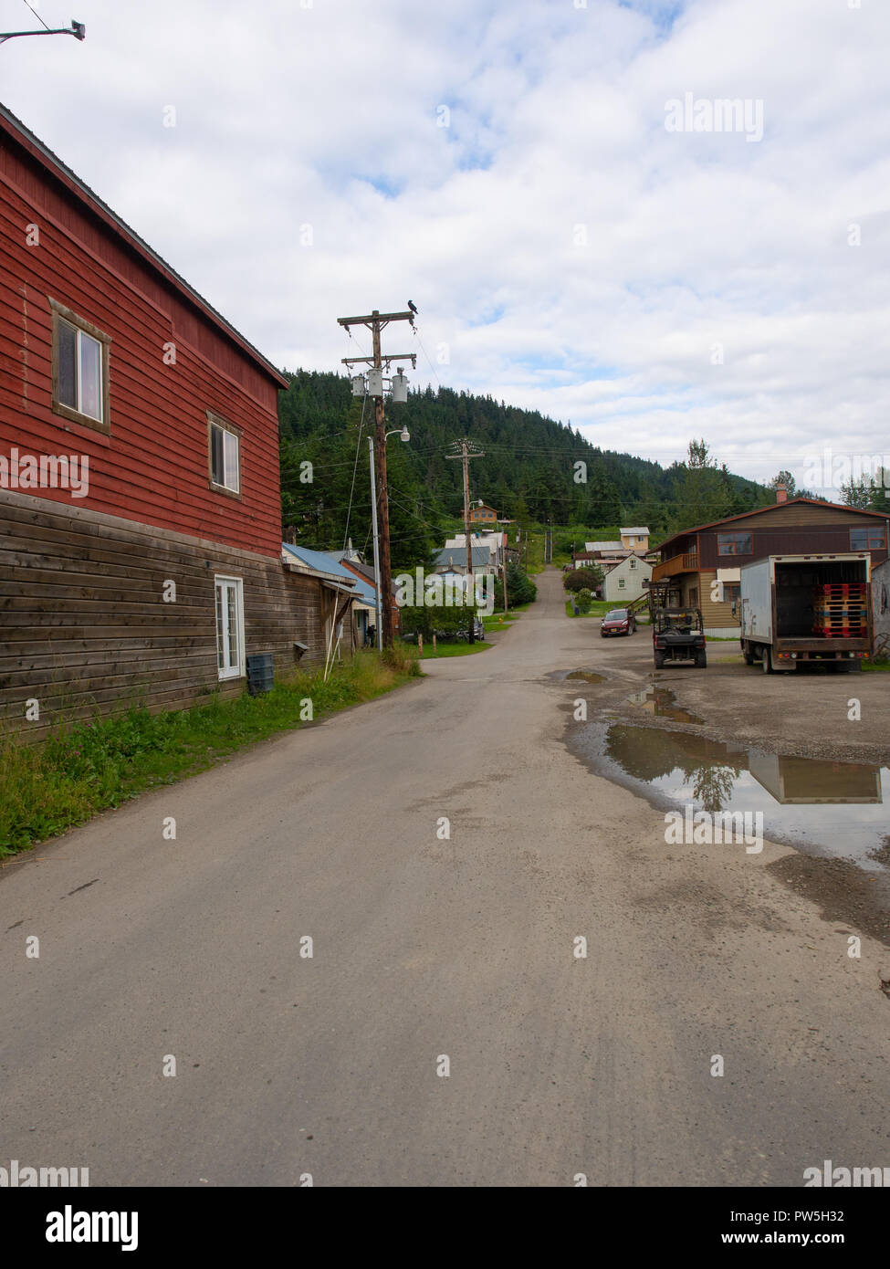 Residential Street In Hoonah Stock Photo - Alamy