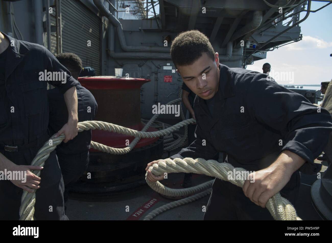 WHITE BEACH, Okinawa (Sept. 19, 2017) Seaman Trevor Martin, from ...