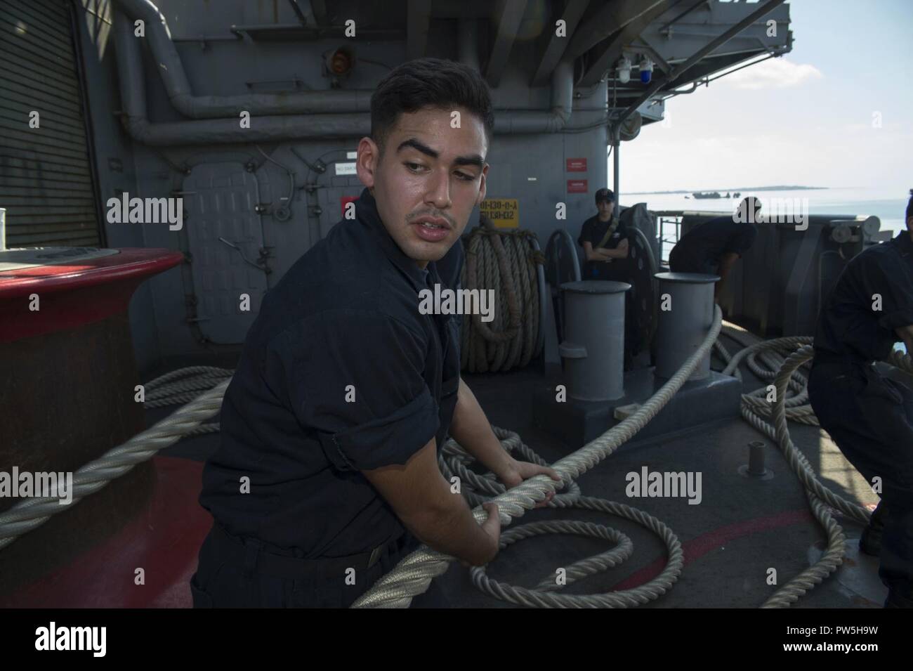 WHITE BEACH, Okinawa (Sept. 19, 2017) Seaman Andrew Garcia, from San ...