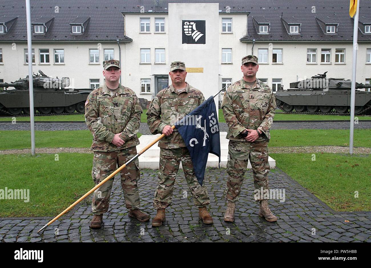 Company leadership of the Michigan Army National Guard’s C Company, 1st ...