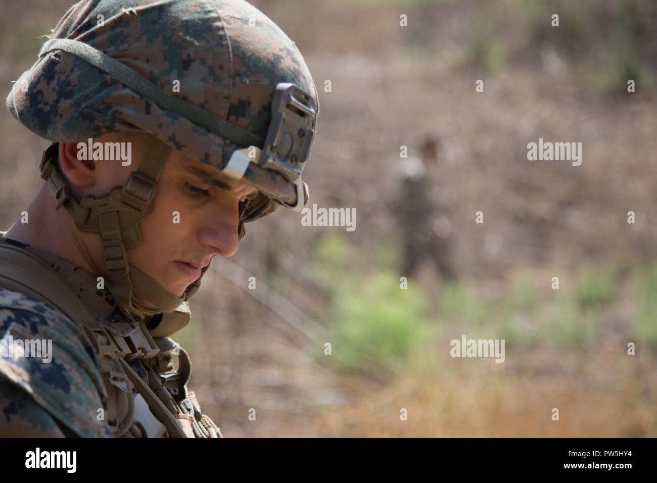 U.S. Marine Corps Lance Cpl. Kyle Lynch, a combat engineer with Bravo ...