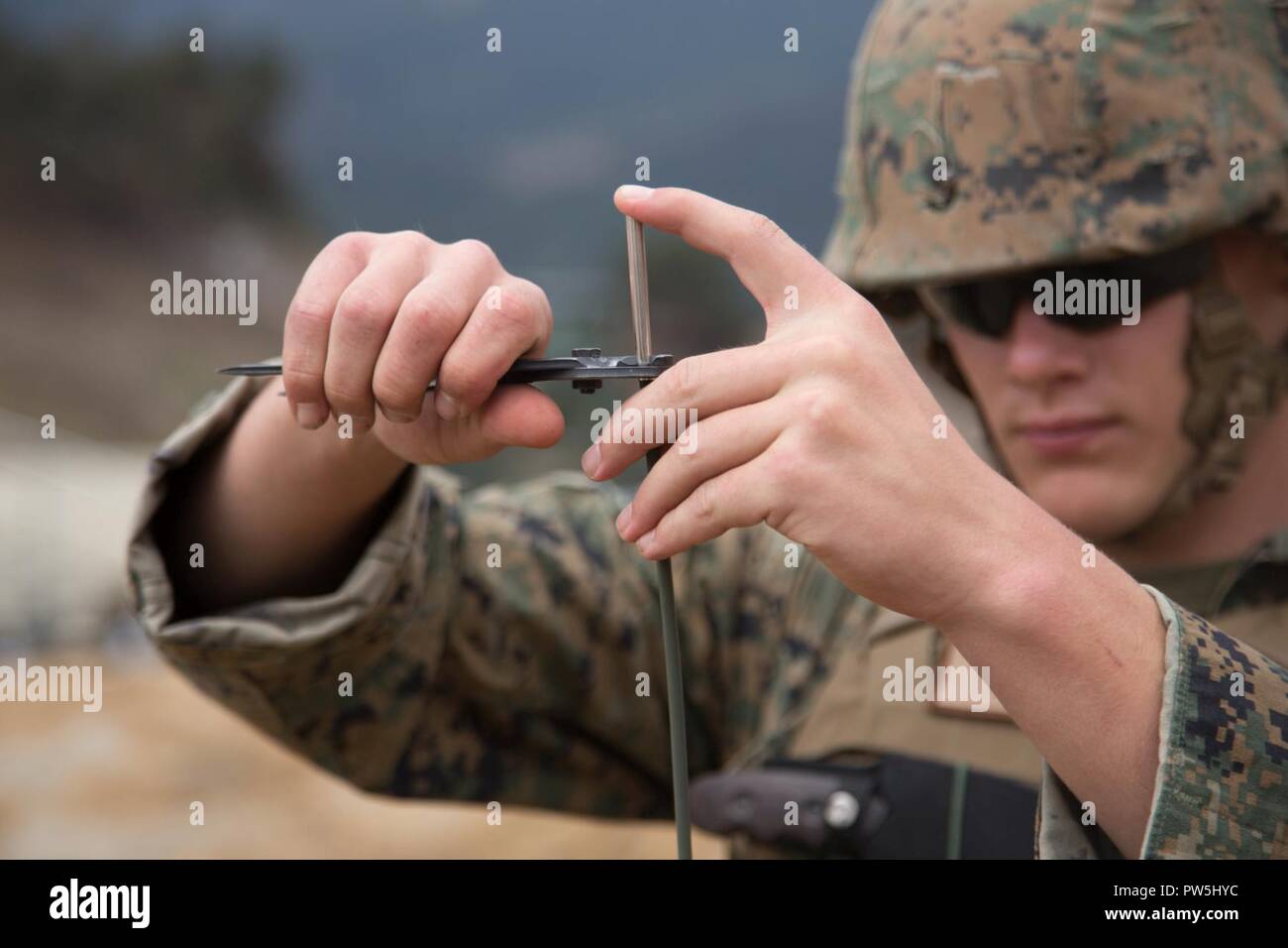 U.S. Marine Corps Lance Cpl. Daniel Hulse, a combat engineer with Bravo ...