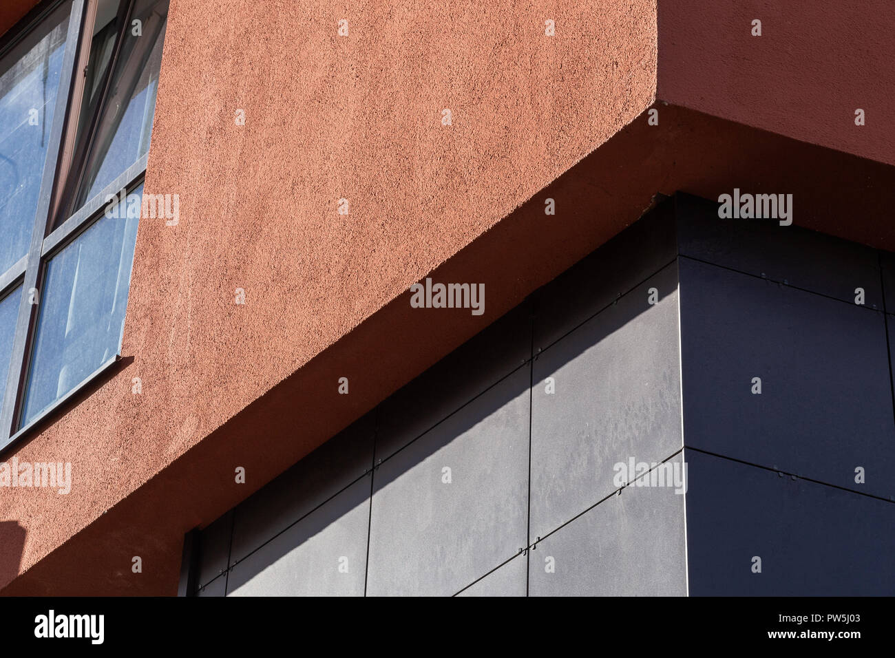 Facade plaster background. Single-ply monolithic plaster decorative ...