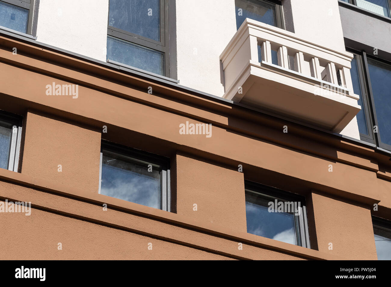 Facade plaster background. Single-ply monolithic plaster decorative ...