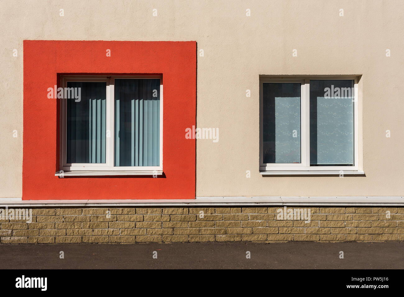 Facade plaster background. Single-ply monolithic plaster decorative ...