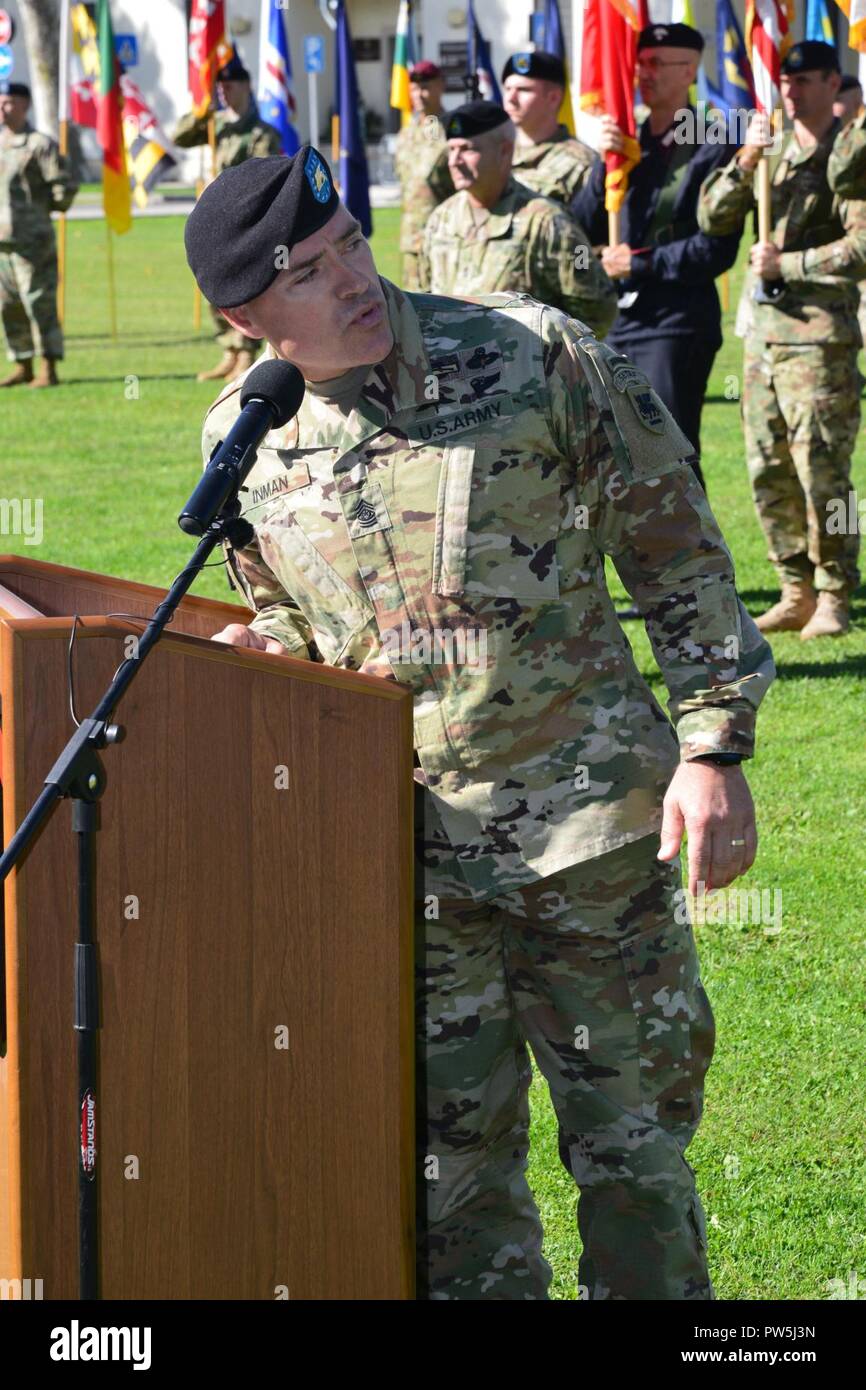 Command Sgt. Maj. Jeremiah Inman, U.S. Army Africa senior enlisted ...