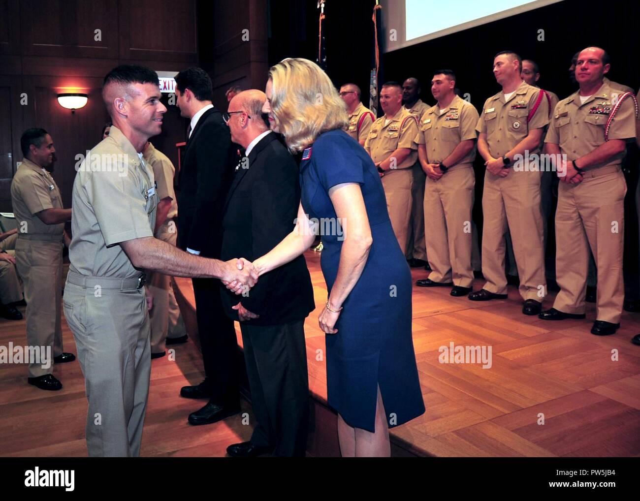 CHICAGO (September 19, 2017) A newly promoted Chief Petty Officer ...