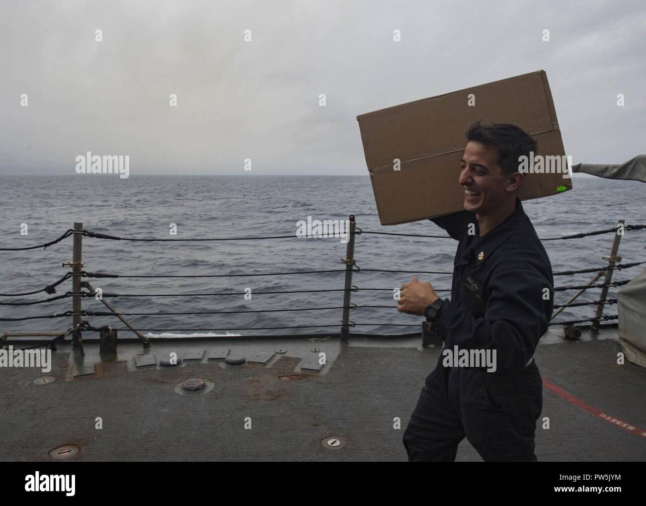 ATLANTIC OCEAN (Sept. 19, 2017) Chief Logistics Specialist Jeffrey ...