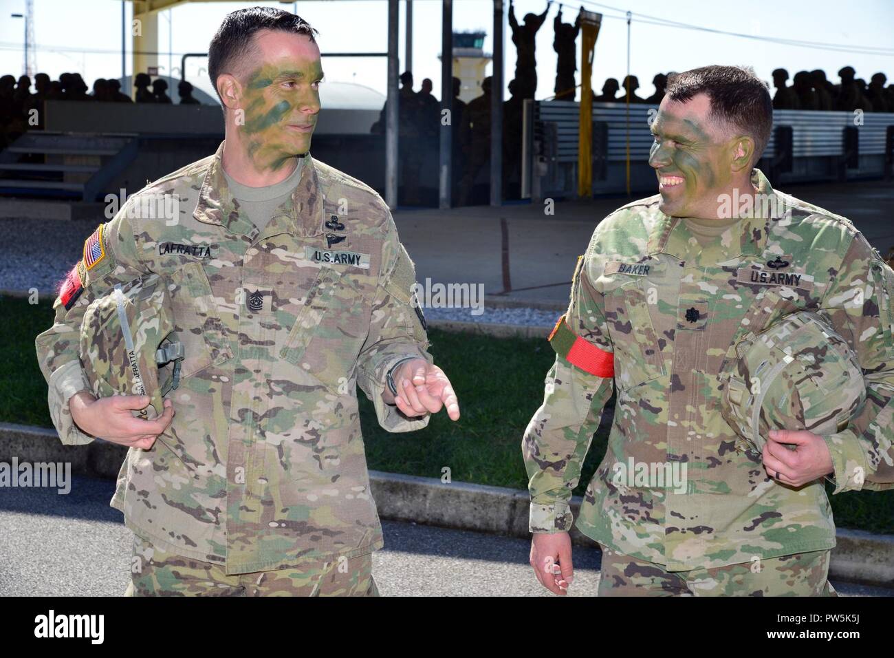 U.S. Army Lt. Col. Christopher W. Baker (right), commander of 173rd ...