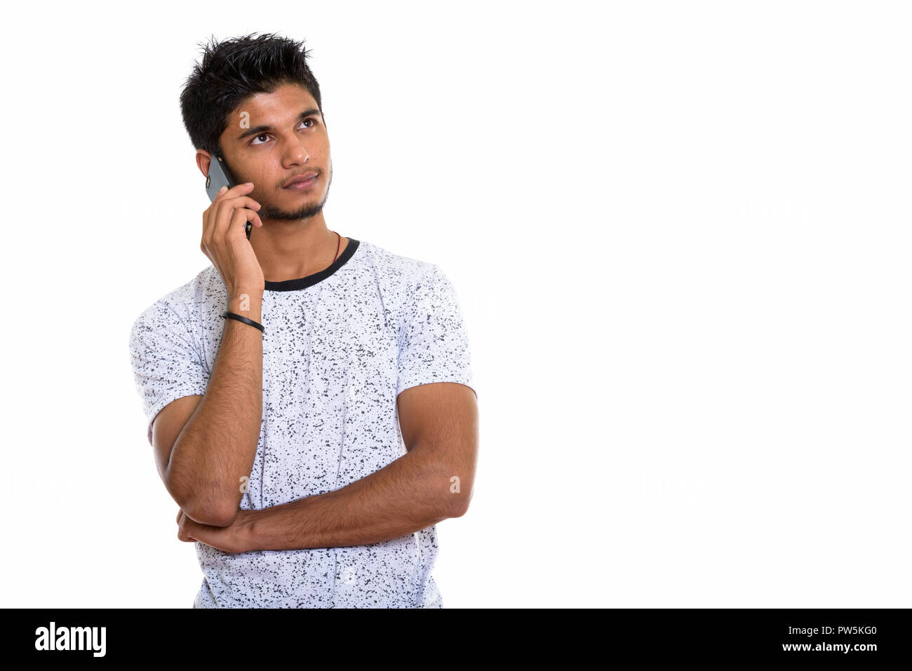 Indian man talking on mobile phone hi-res stock photography and images ...
