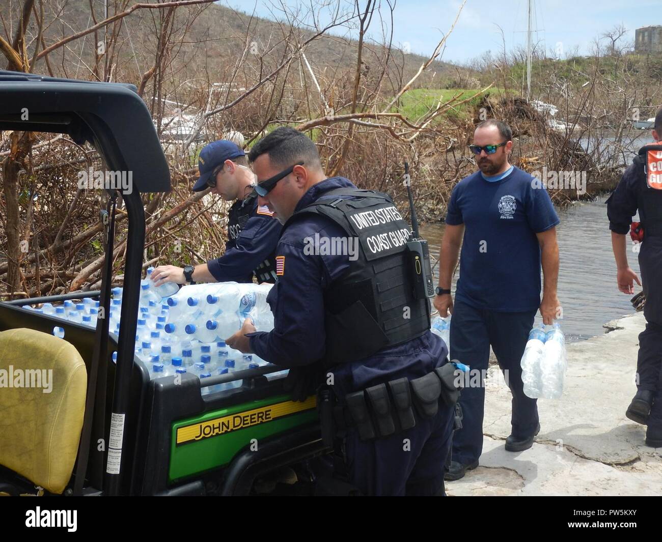 Coast Guard Cutter Joseph Napier crew offloads 450 liters of water to ...