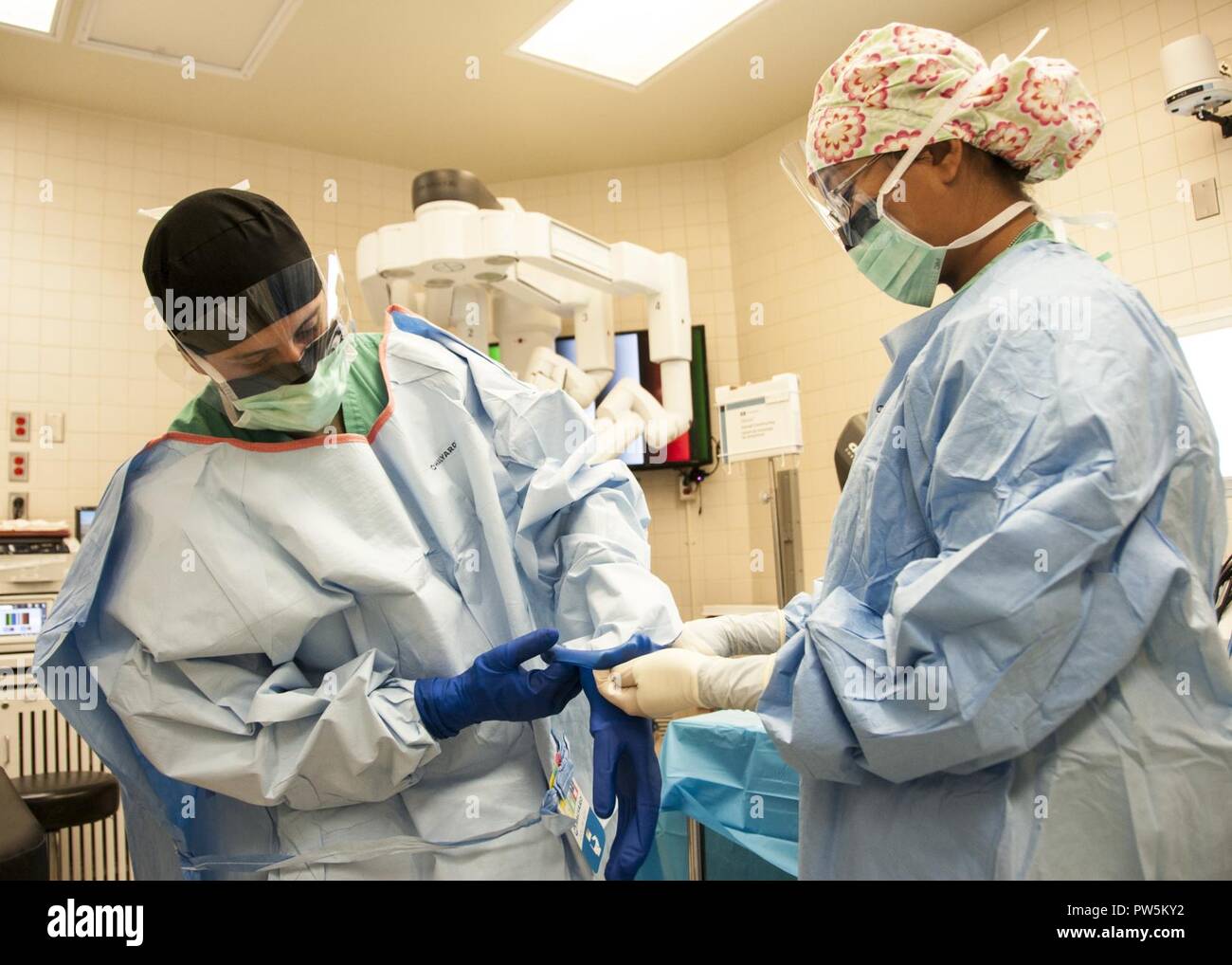 Spc. Angel Pagan (left) and Spc. Monique Lobrino, both surgical ...