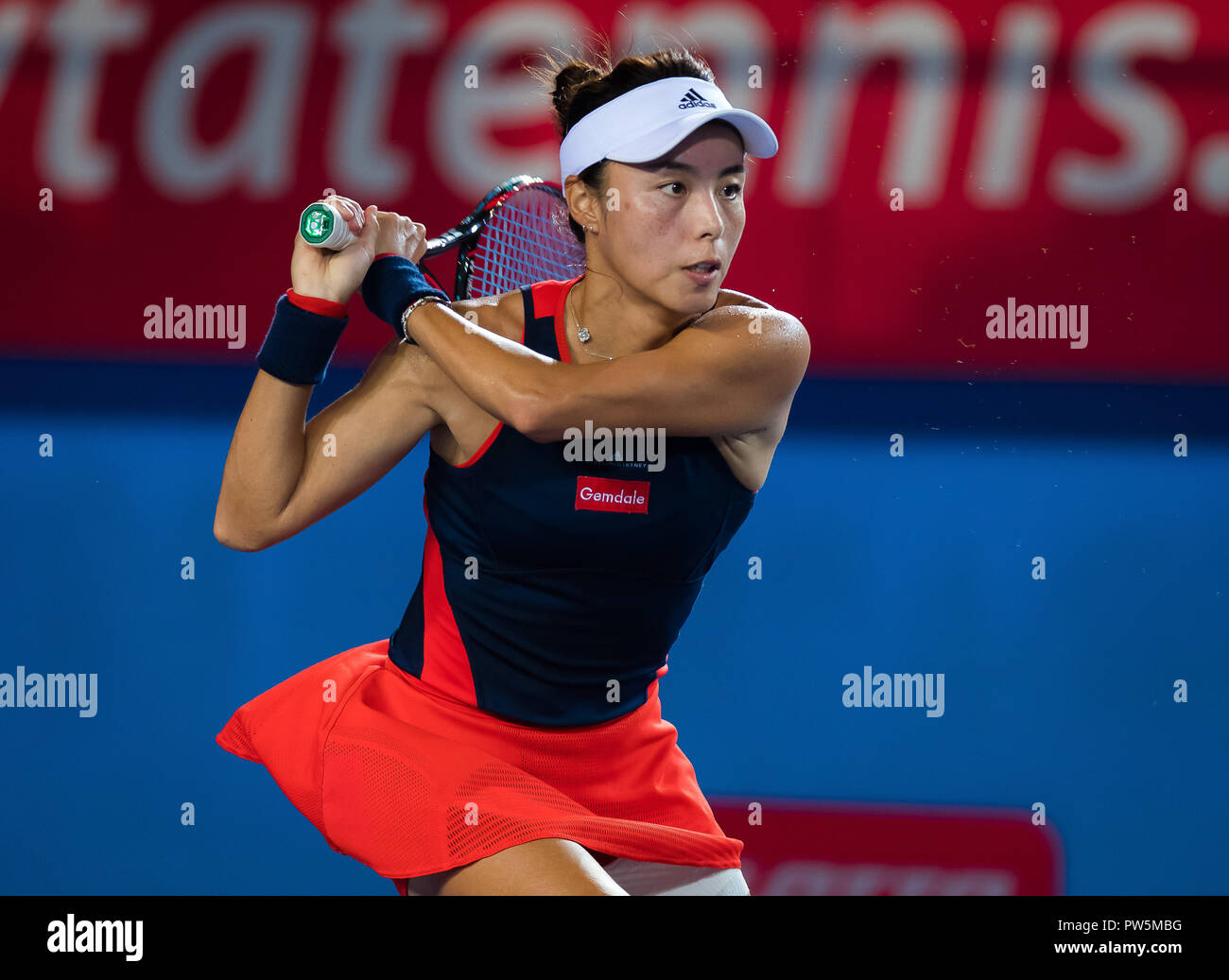 Hong Kong. October 12, 2018 - Qiang Wang of China in action during her ...