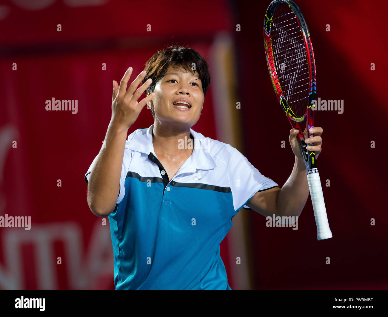 Hong Kong. October 12, 2018 - Luksika Kumkhum of Thailand in action ...