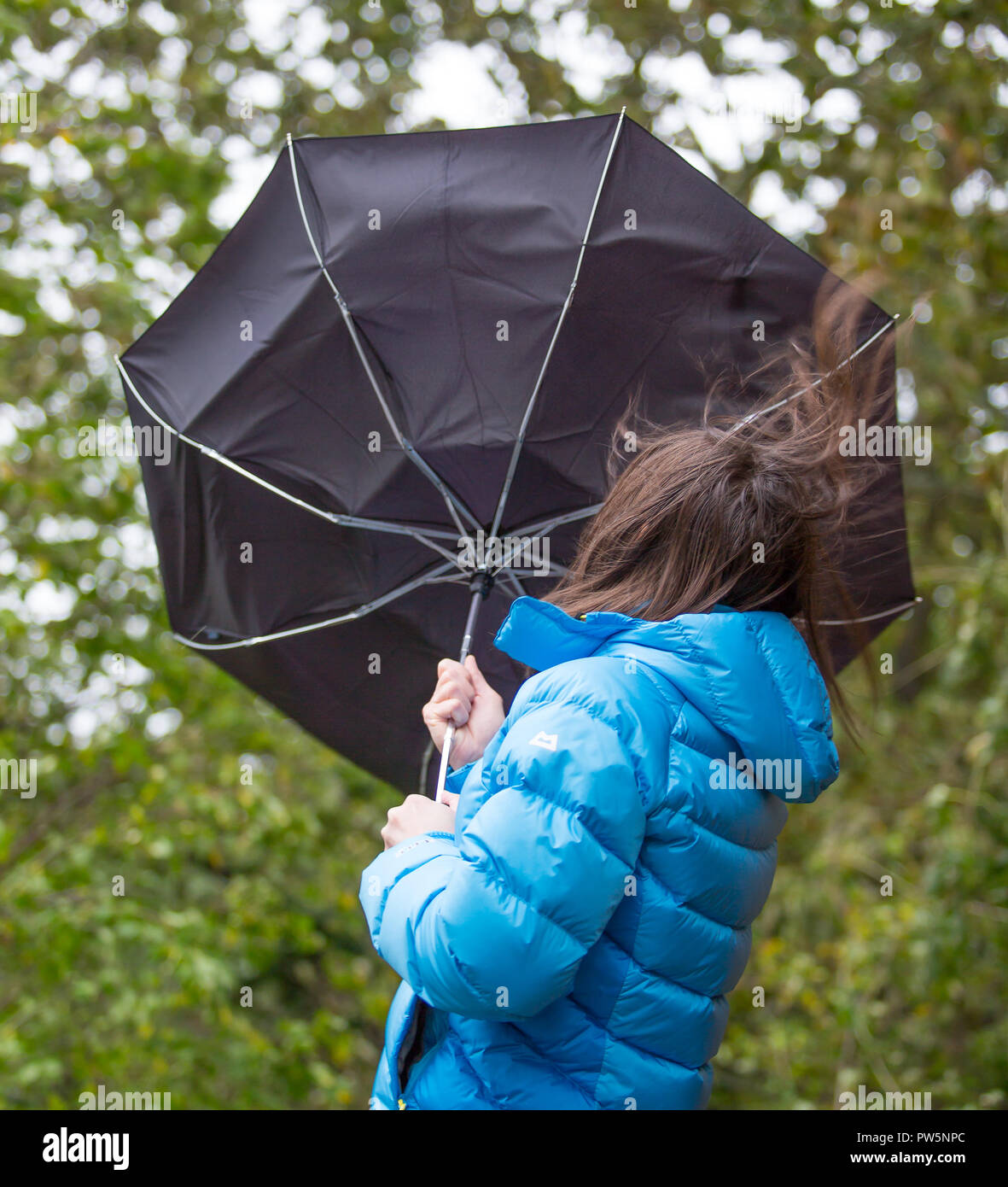 Wind gust woman hi-res stock photography and images - Alamy