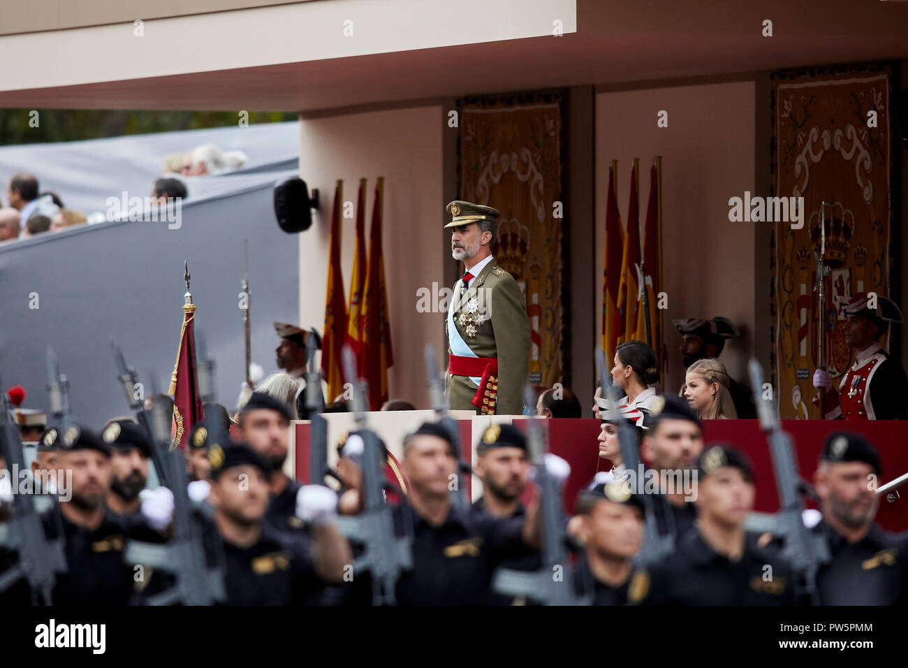King Felipe VI of Spain attends to Spanish National Day military parade ...
