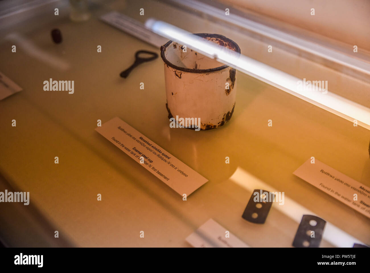 Athens, Greece, Greece. 12th Oct, 2018. A water tank seen in the prison ...