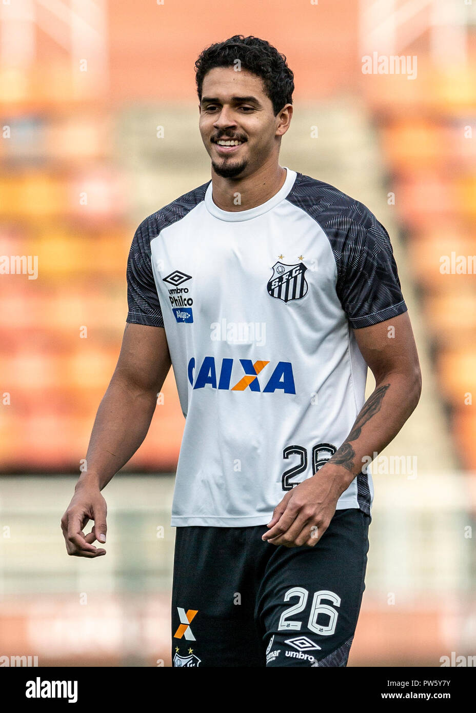 SÃO PAULO, SP - 12.10.2018: SAINTS TRAINING - Lucas Verissimo during ...
