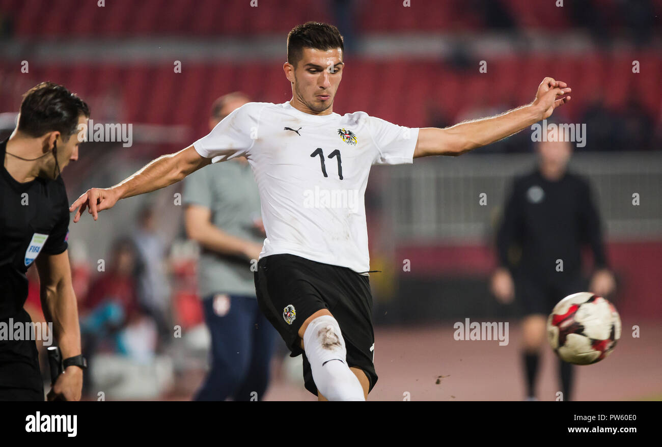 Karađorđe Stadium, Vojvodina, Serbia. 12th October 2018. Adrian Grbic ...