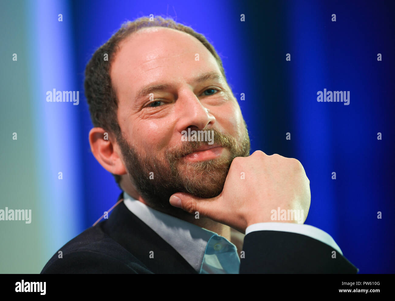 13 October 2018, Hessen, Frankfurt Main: Olivier Guez, journalist and ...