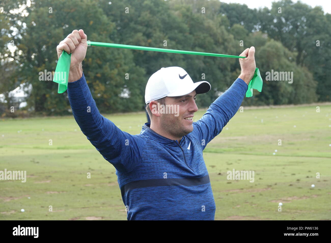 Walton Heath Golf Club, 13th Octoberr, 2018. Francesco Molinari uses ...