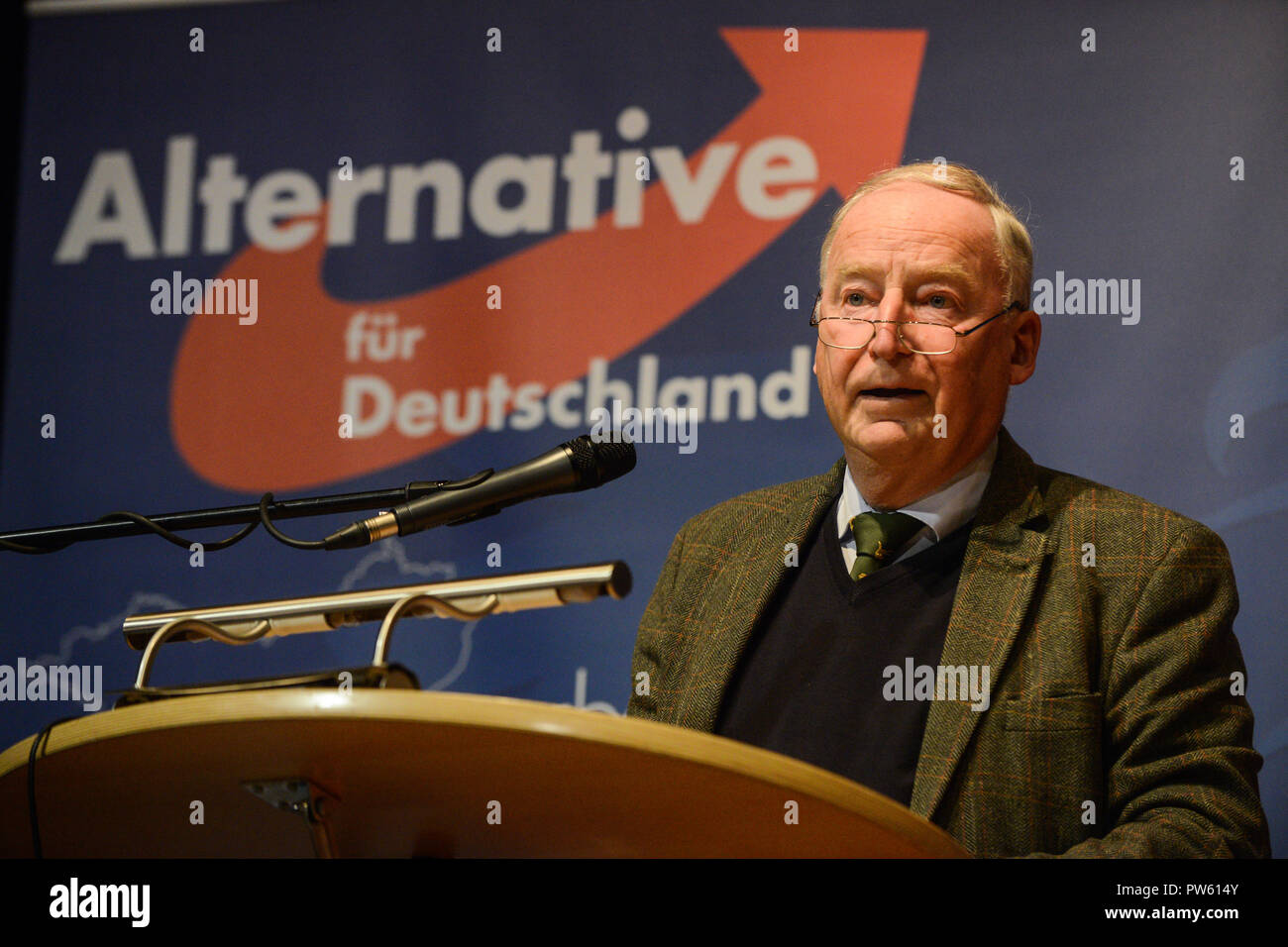 13 October 2018, Brandenburg: Federal speaker Alexander Gauland ...