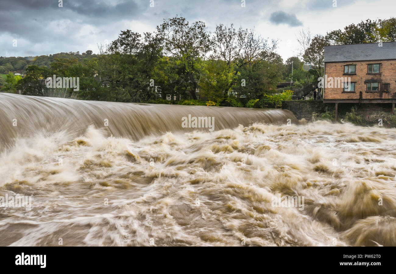 TREFOREST, PONTYPRIDD, WALES - 13 OCTOBER 2018: Extremely turbulent ...