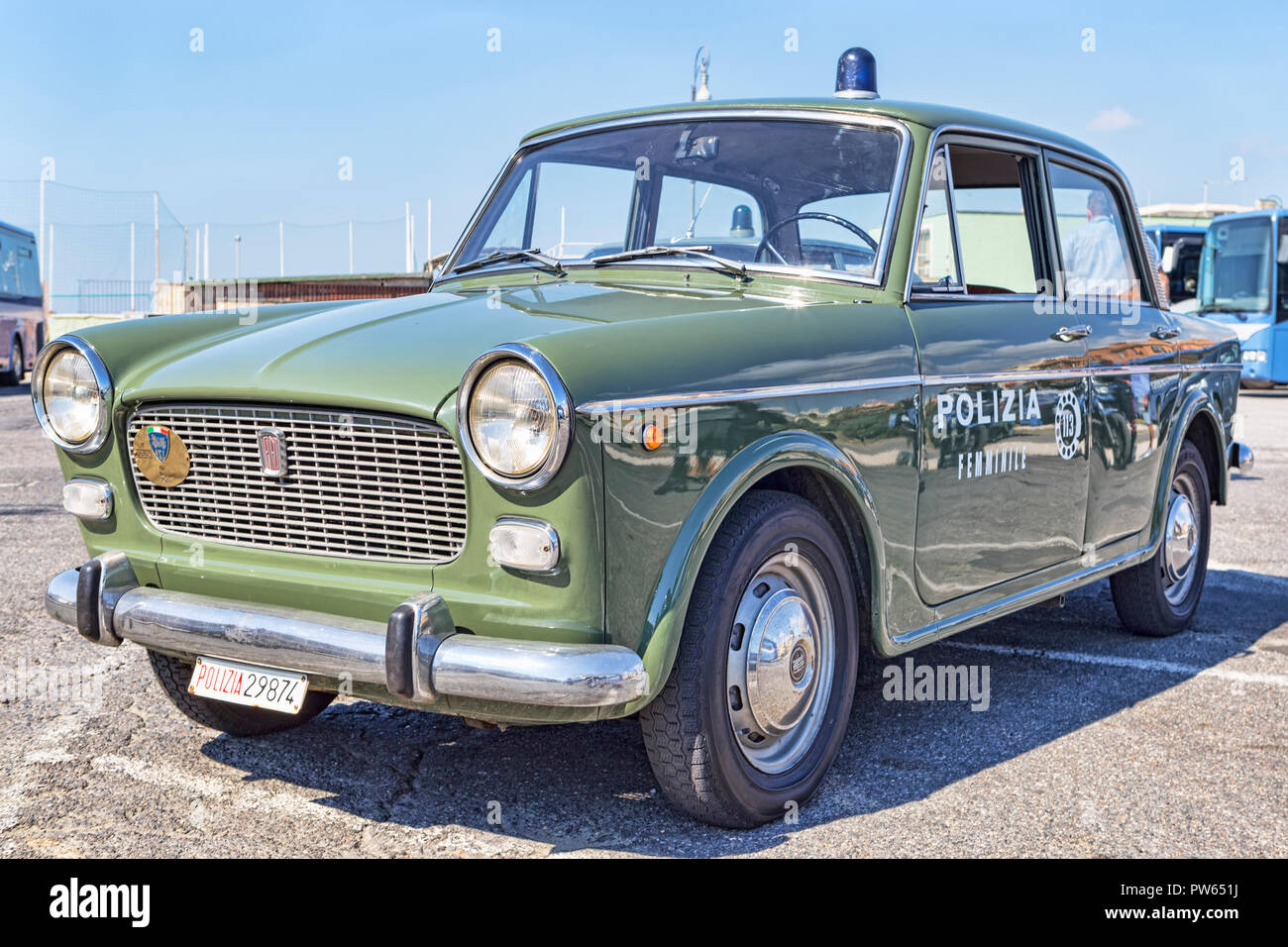 Rome,Italy - September 30, 2018: A beauty FIAT vintage car model FIAT ...