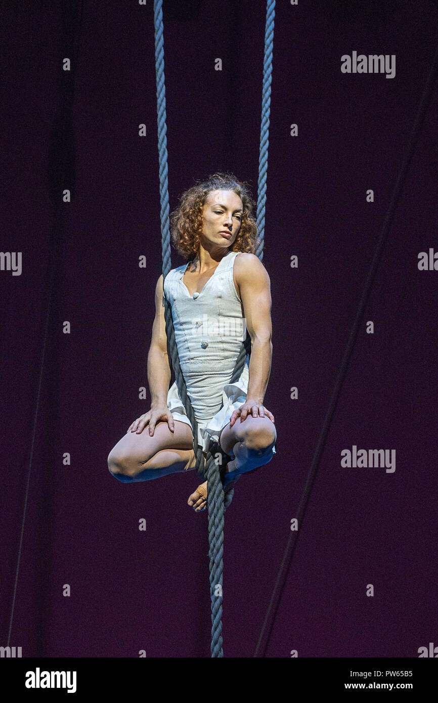 Rosa-Marie Schmid performs her aerial rope show at the Melbourne ...