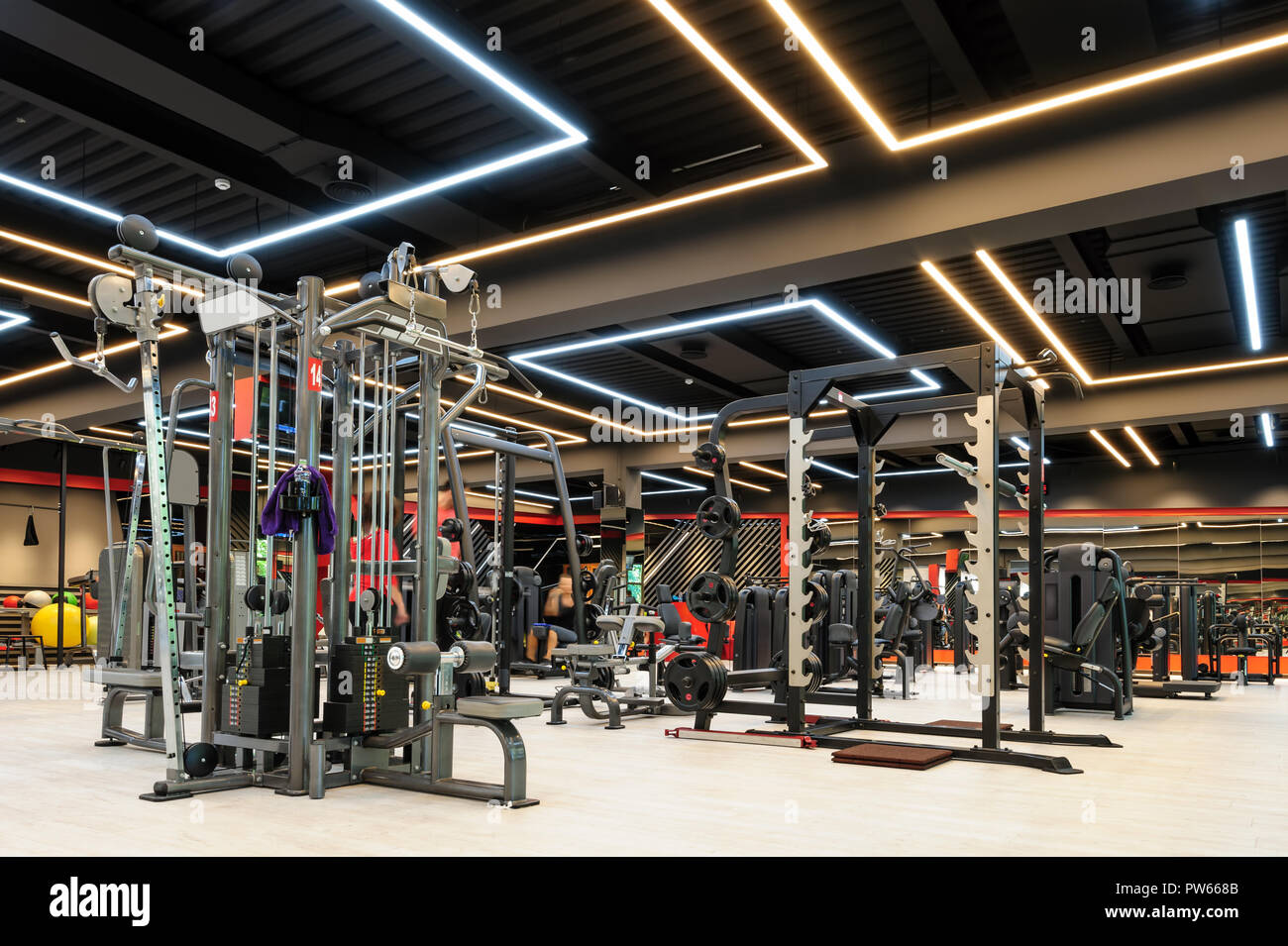 Modern gym interior Stock Photo - Alamy