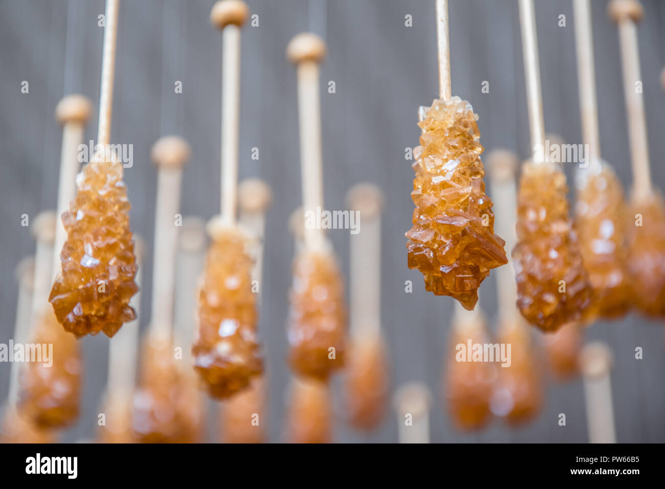 Candy Sticks Hanging from the Room Ceiling Stock Photo - Alamy