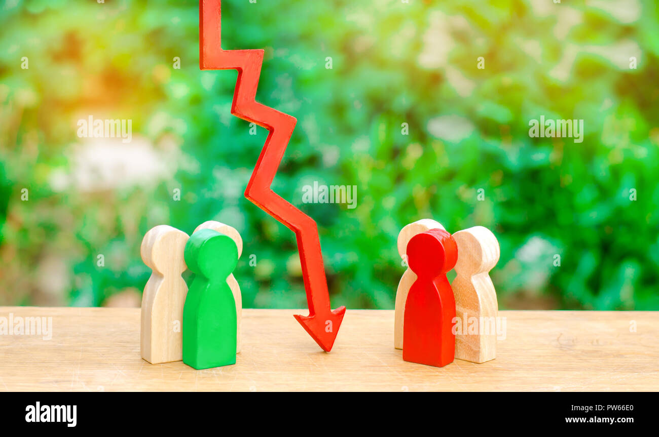 The red arrow separates two opposition groups of people. The concept of ...