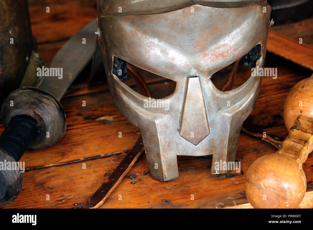 Roman soldier helmet and swords hi-res stock photography and images - Alamy