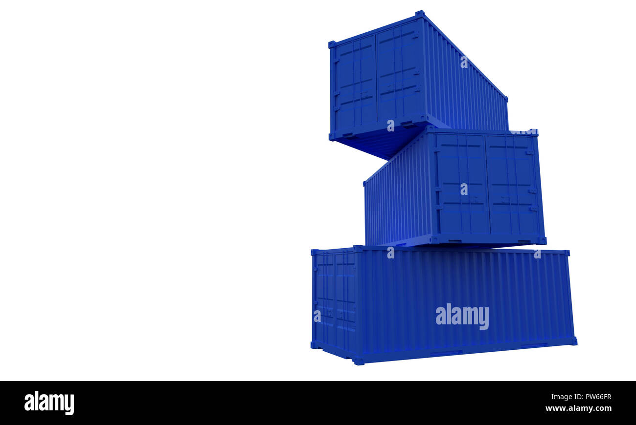 Freight terminal shipping containers Cut Out Stock Images & Pictures ...