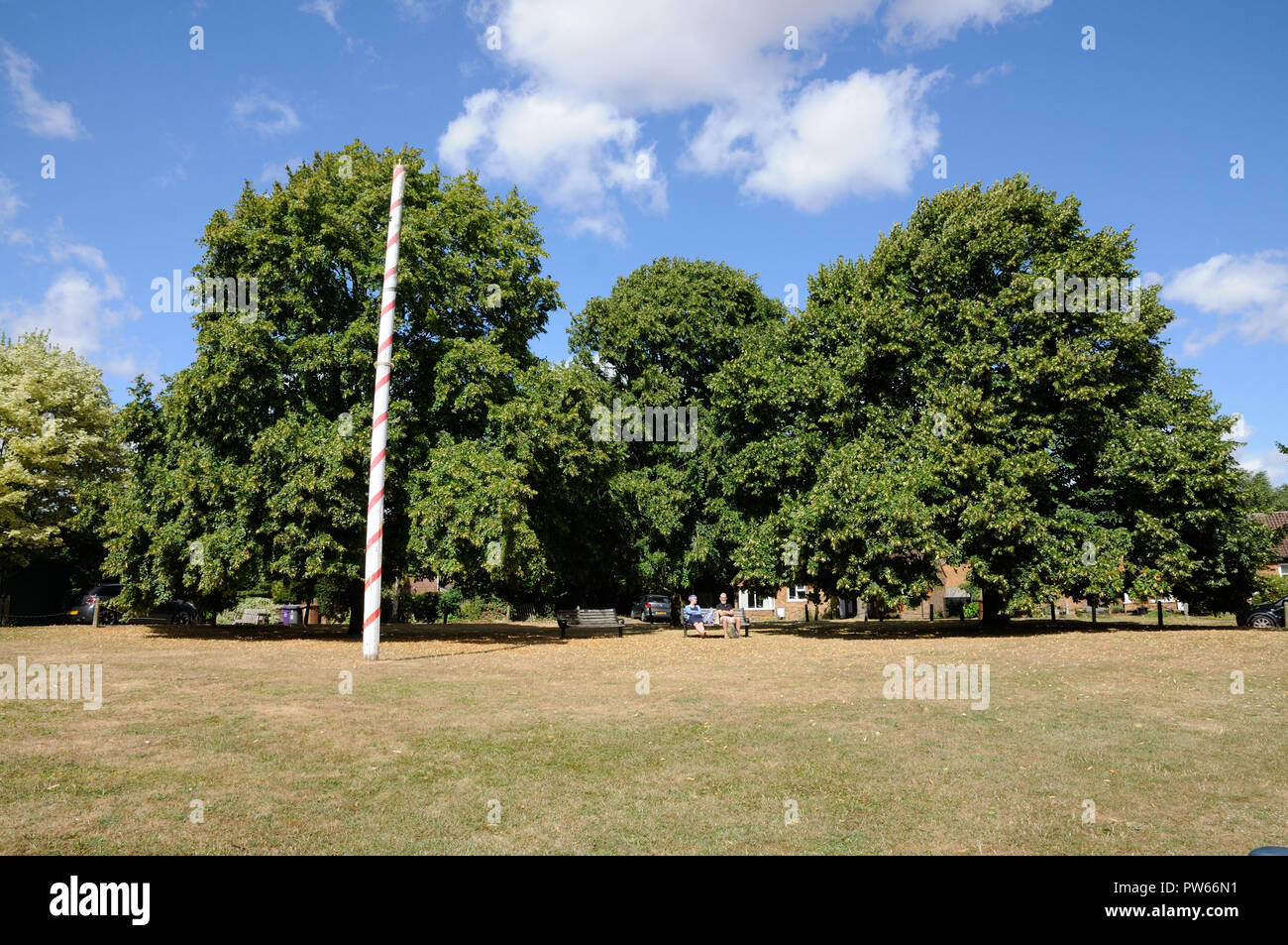 Maypole on Great Green, Pirton, Hertfordshire Stock Photo - Alamy