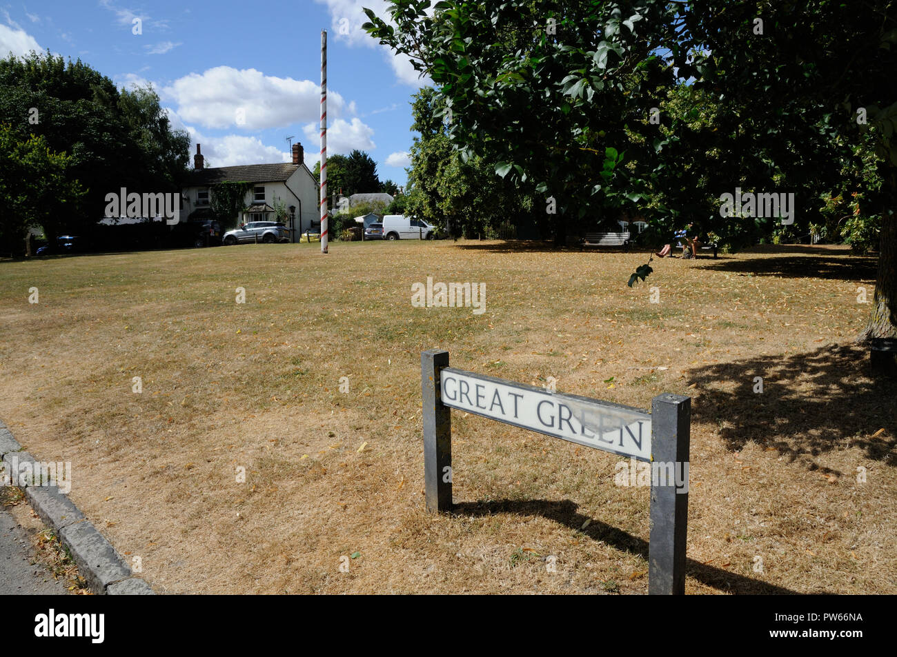 Maypole on Great Green, Pirton, Hertfordshire Stock Photo - Alamy