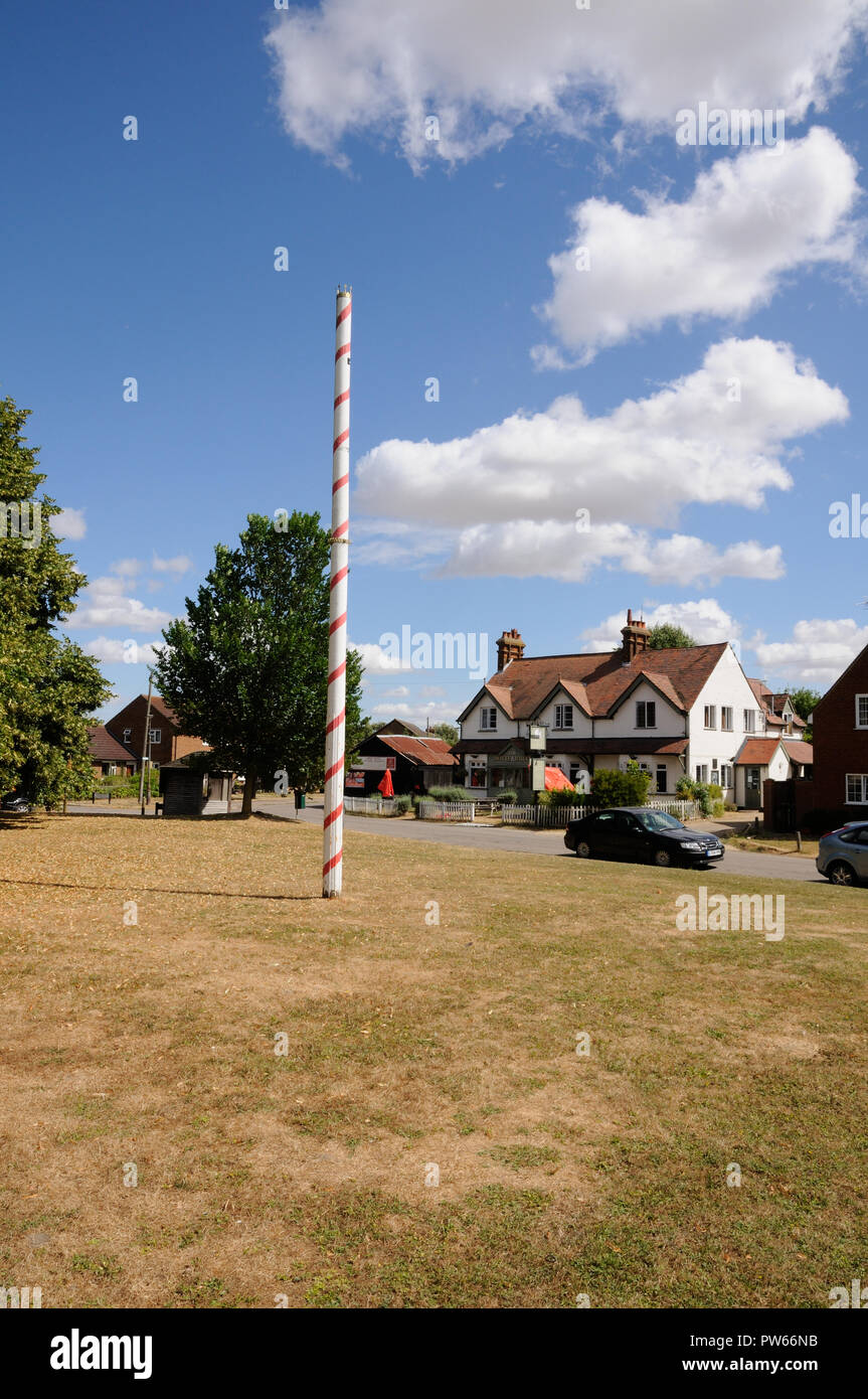Maypole on Great Green, Pirton, Hertfordshire Stock Photo - Alamy