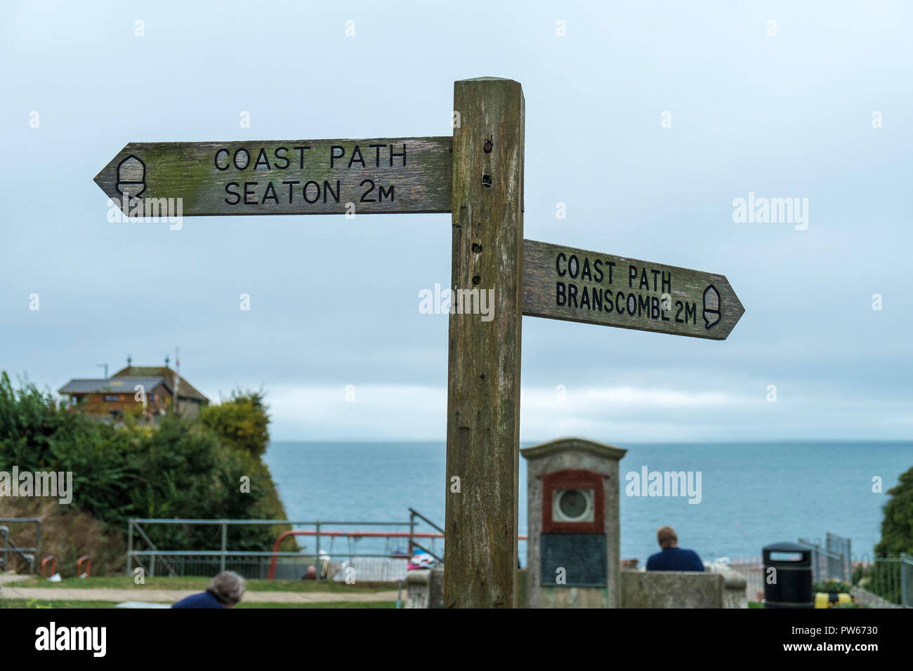 Beer coast path sign hi-res stock photography and images - Alamy