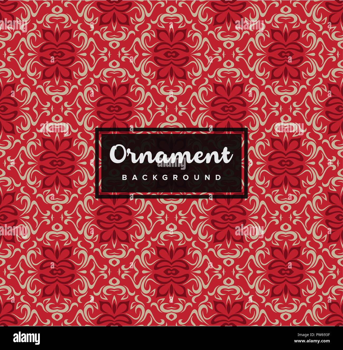 Seamless decorative ornamental background with red color Stock Vector ...