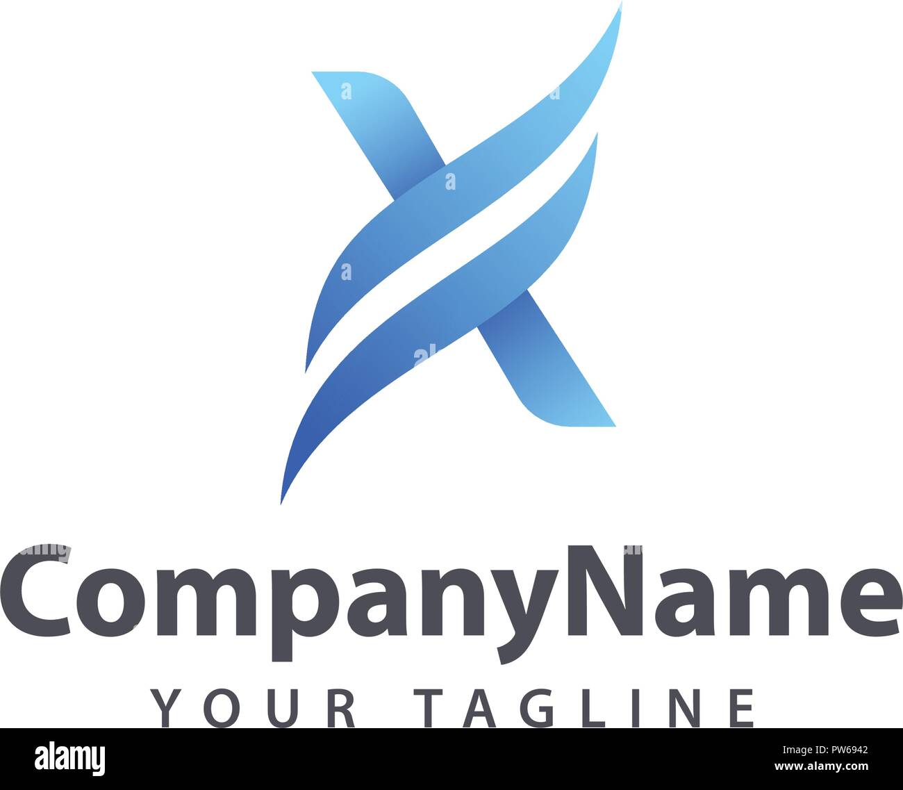 Letter X Wave logo design template Stock Vector Image & Art - Alamy