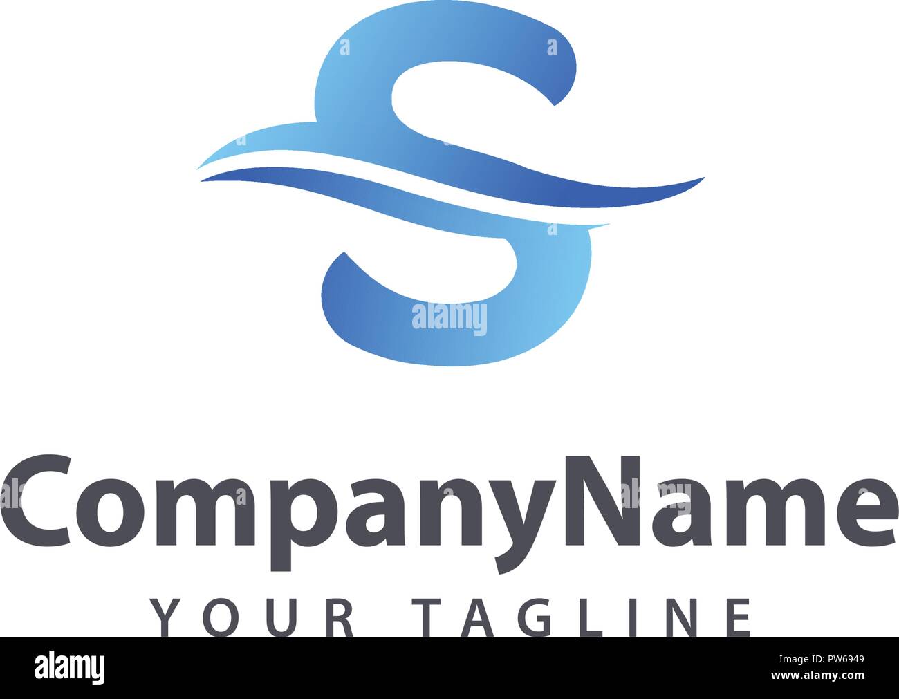 Letter S Wave logo design template Stock Vector Image & Art - Alamy